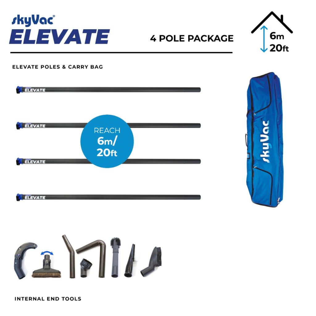 Internal High Level Cleaning Pole Set | skyVac